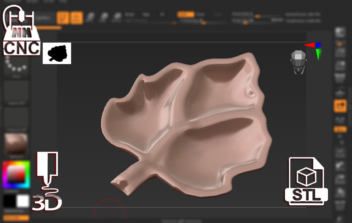 Leaf Tray,3d STL Model for CNC 3d Stl Model for 3dprinter - Etsy