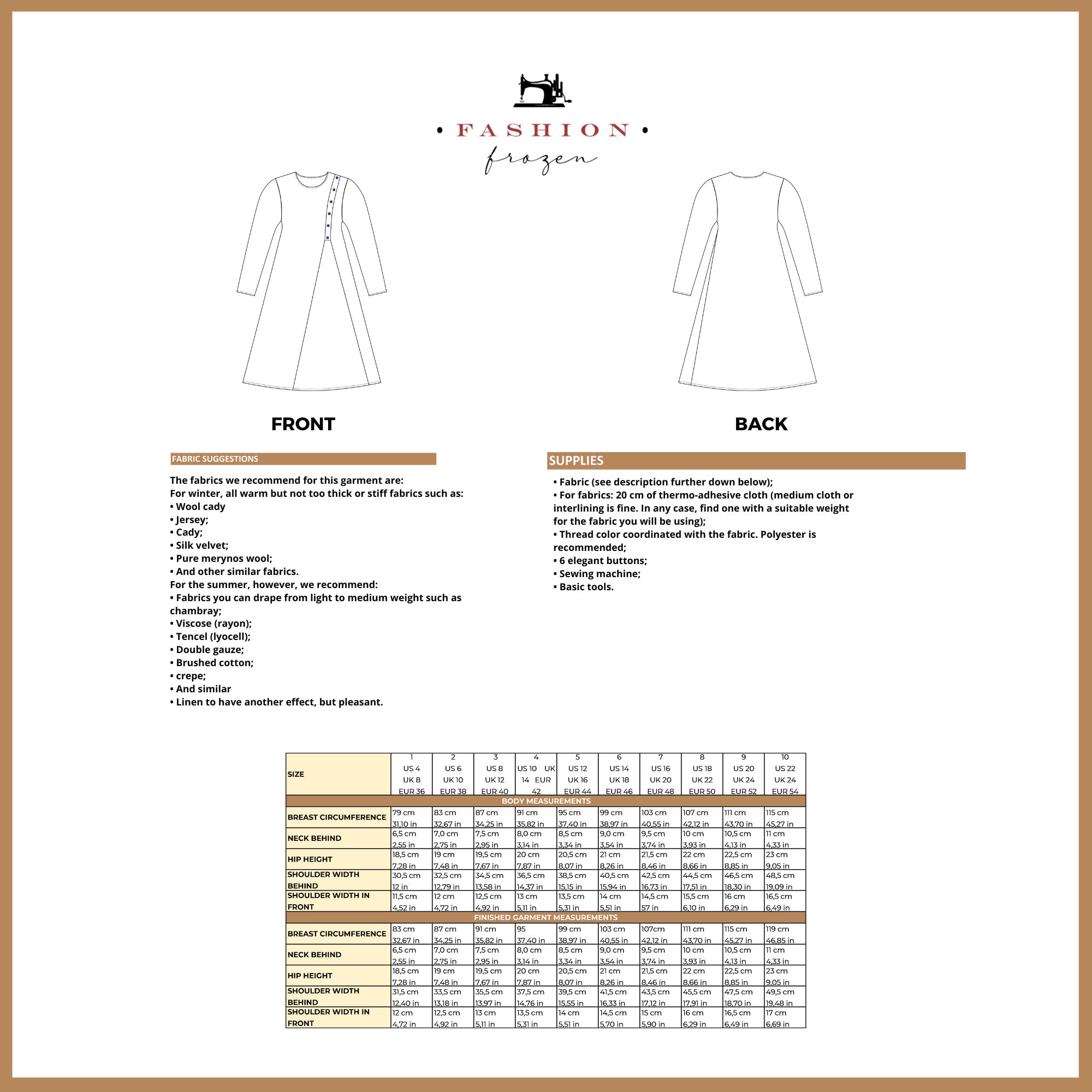 Dress Pattern, PDF Sewing Patterns for Women, Midi Dress Pattern ...