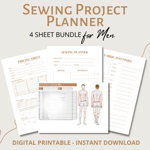 PRINTABLE Men's Body Measurement Sheet, Sewing Measurement Sheet, Body ...