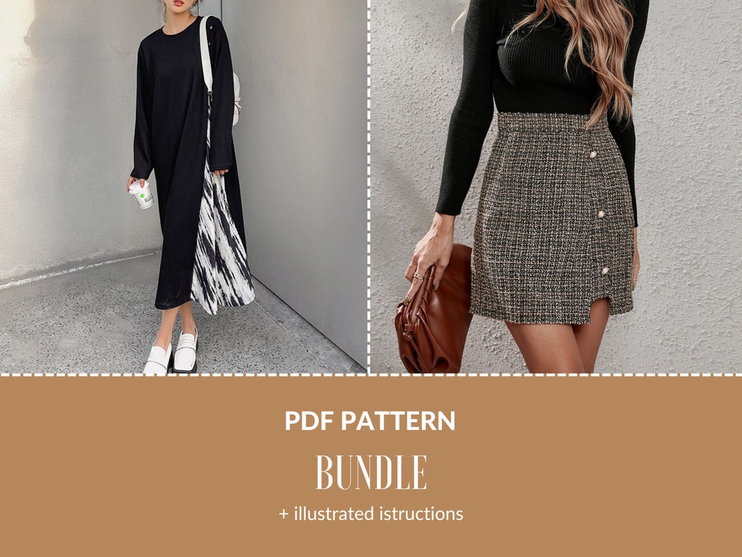 Bundle Sewing Patterns PDF, Instant Download, Women Pattern, PDF ...