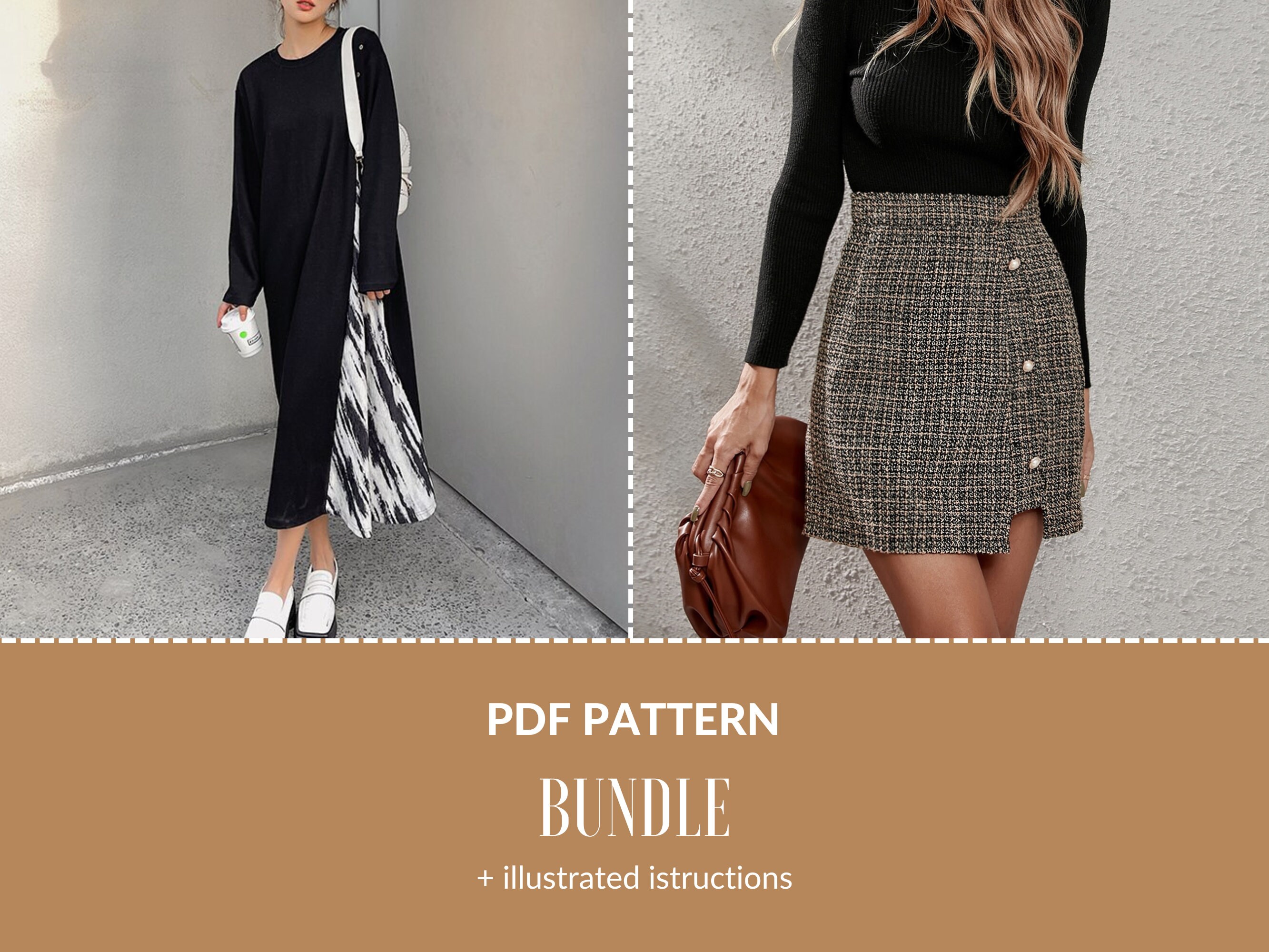 Bundle Sewing Patterns PDF, Instant Download, Women Pattern, PDF ...