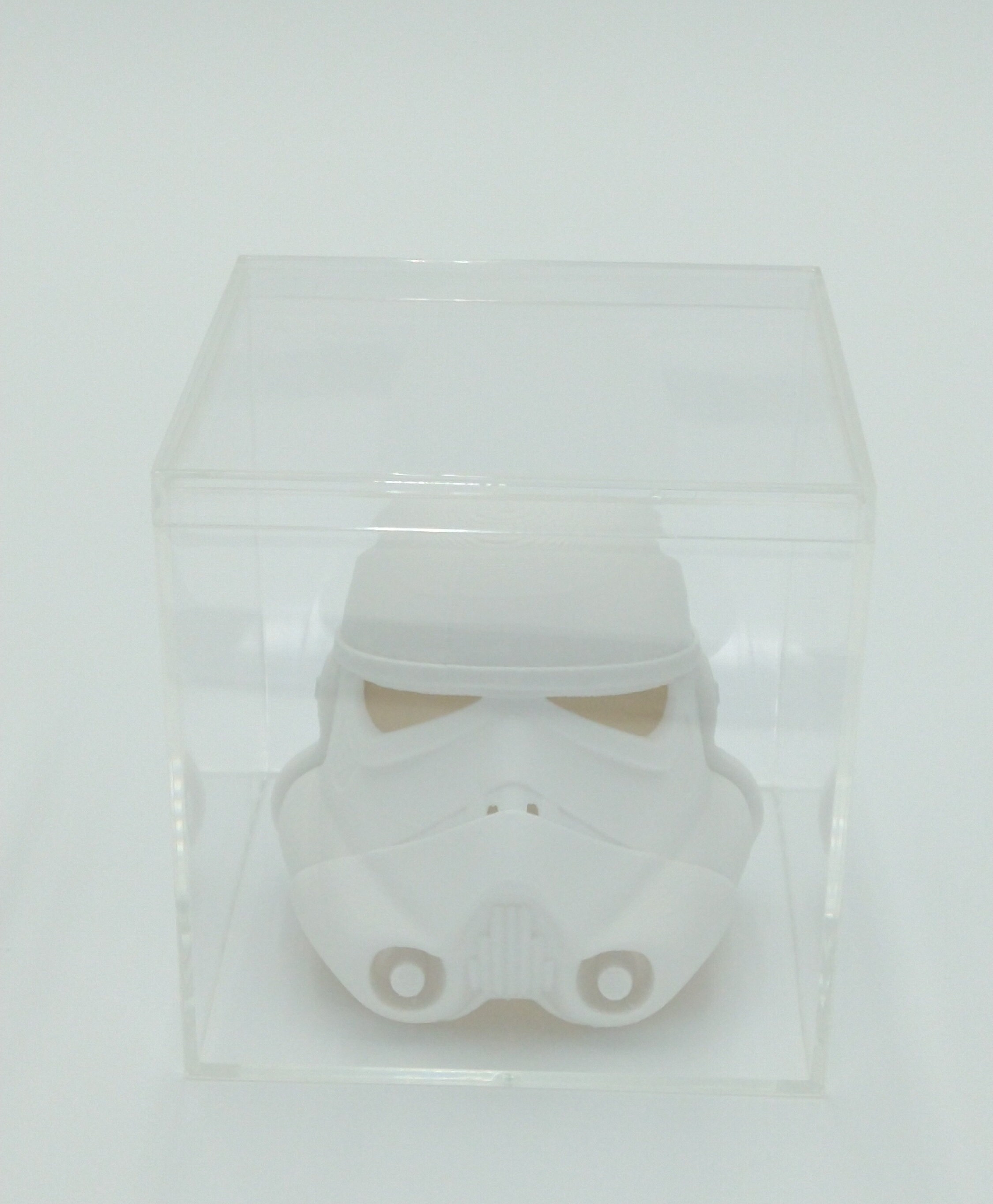 STORMTROOPER Helmet Miniature Collectible 3" W/display Case Rainbow 3d ...