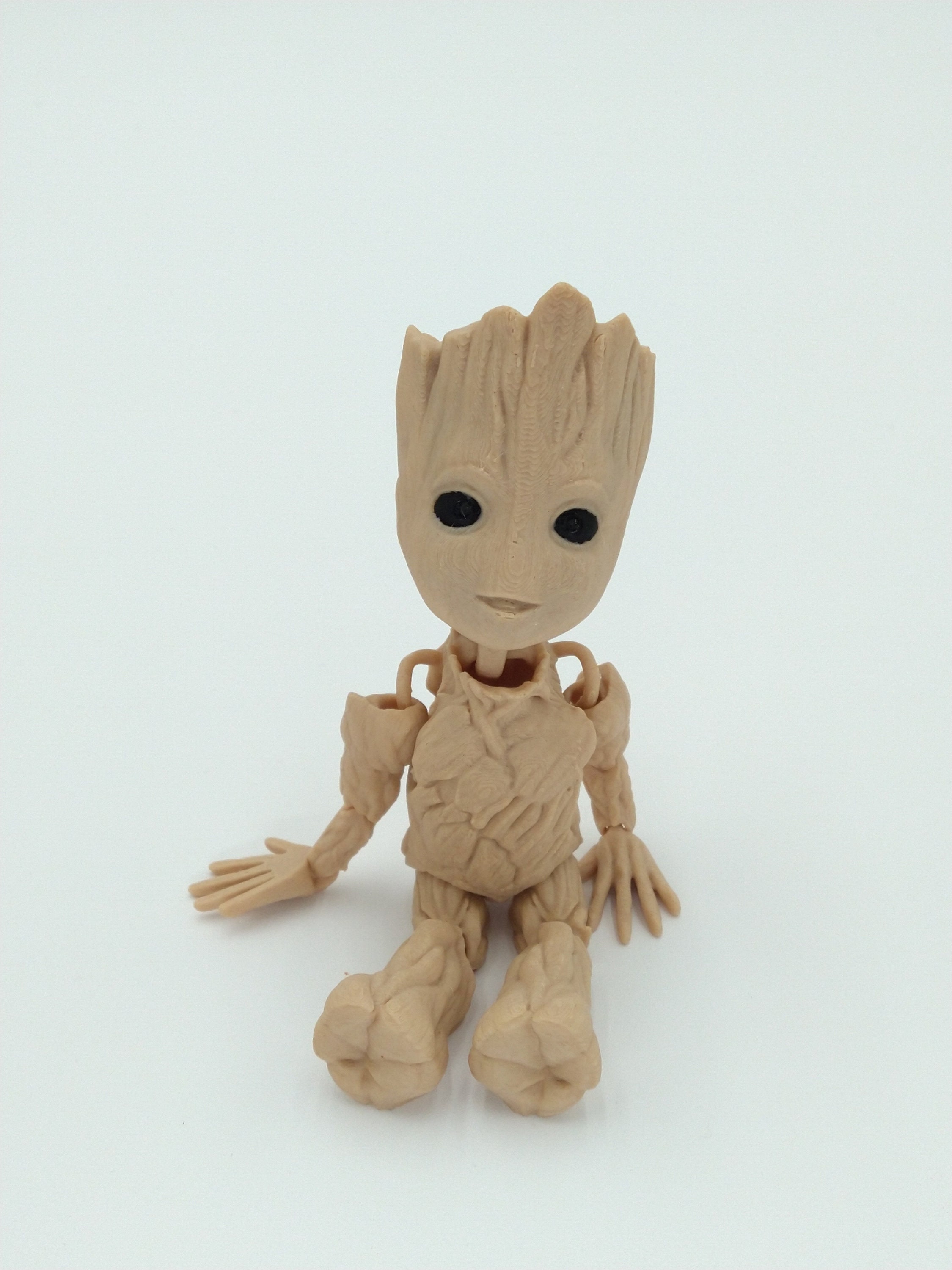 BABY GROOT Figure Articulated Flexi Wood PLA Multi Color 3D Printed ...