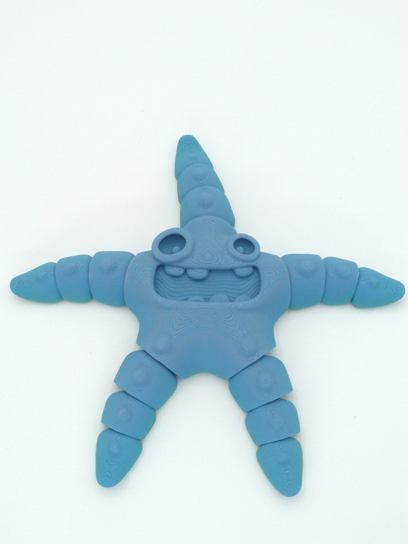 Goofy Starfish Flexi Articulated Figure Rainbow 5" 3D Printed Flexi ...