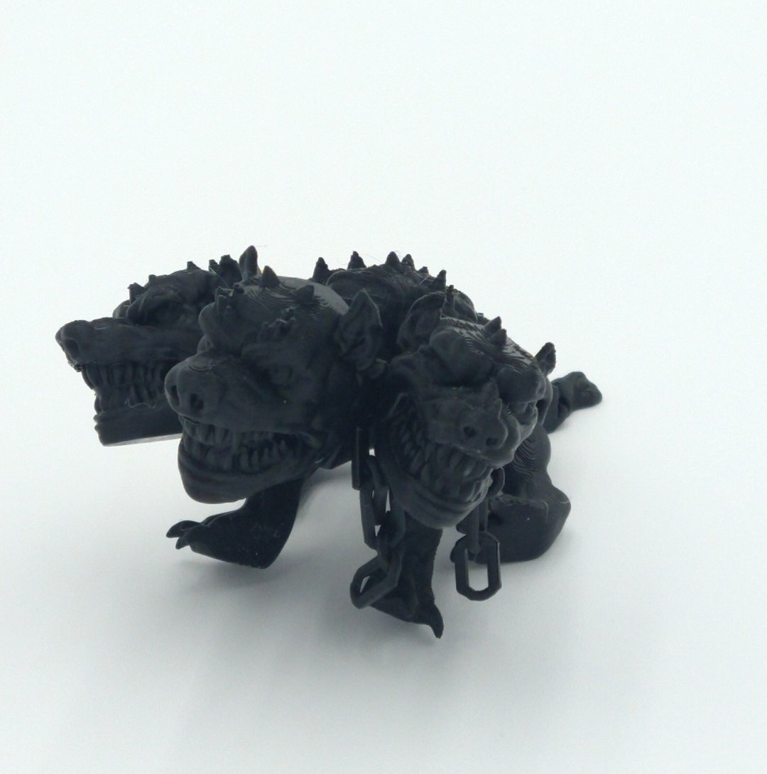 CERBERUS DOG Figure Articulated Black 4" 3D Printed Figure - Etsy