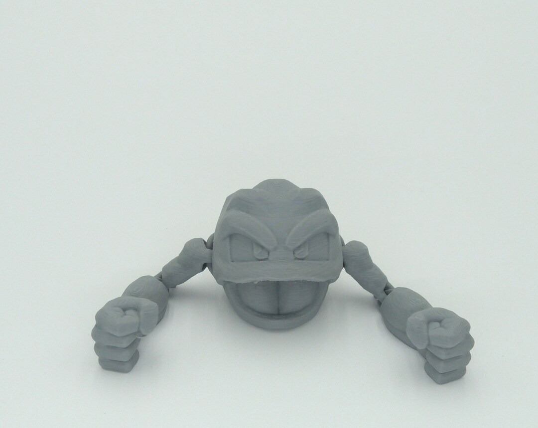 GEODUDE POKEMON Figure Articulated Flexi Gray 3D Printed Figure - Etsy