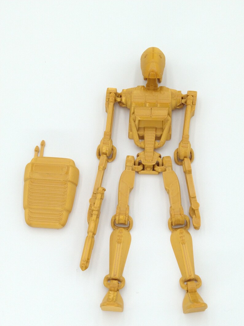 Battle Droid Figure Articulated Flexi Gold 3D Printed Figure - Etsy