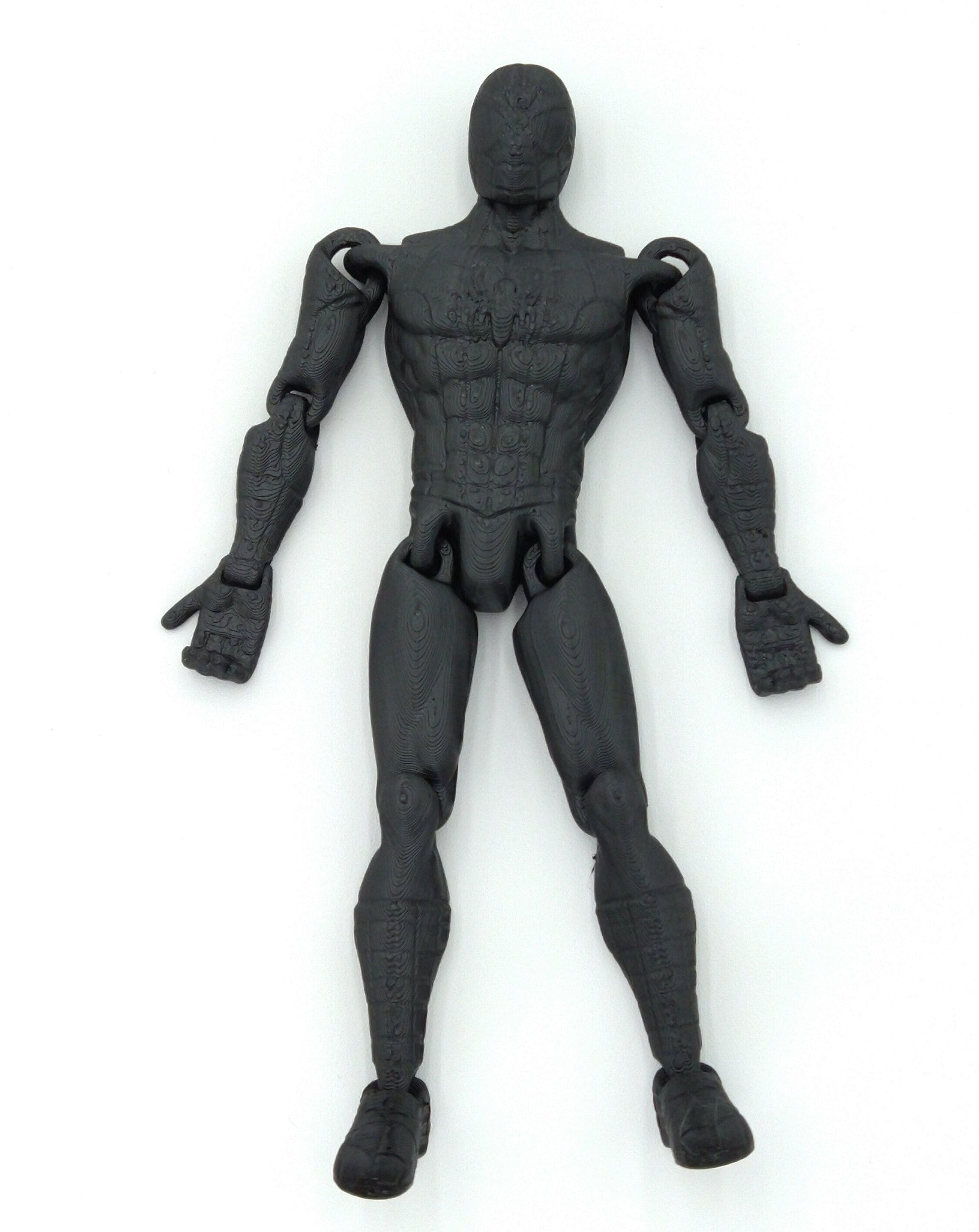 BLACK SPIDERMAN Figure Articulated Flexi 6" 3D Printed Figure - Etsy