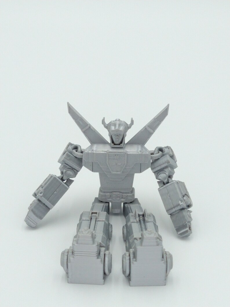 Voltron Figure Articulated Flexi Silver 3D Printed Figure - Etsy