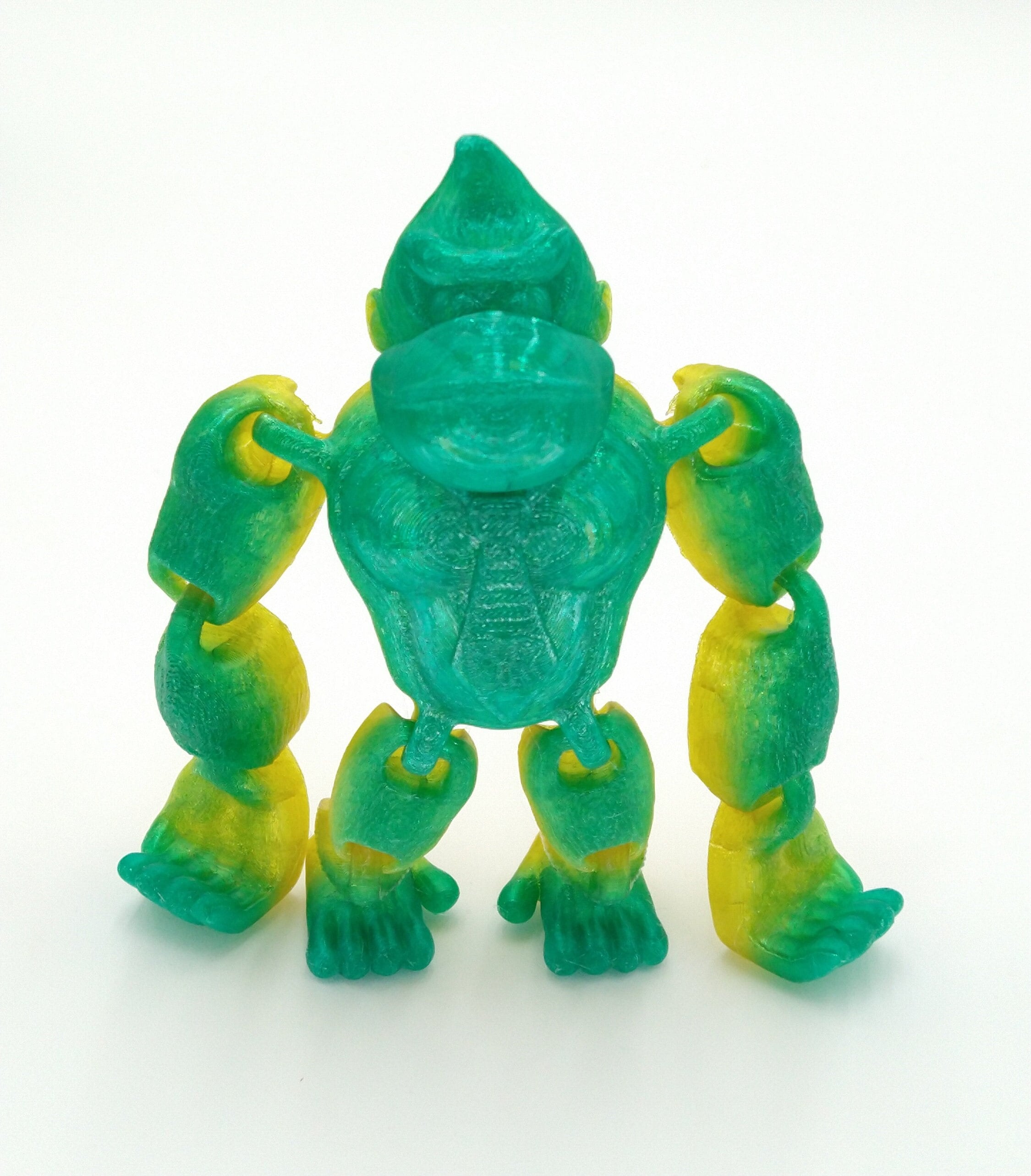 Articulated SQUISHY Donkey Kong Rainbow Colors 6" 3D Printed Figure TPU ...