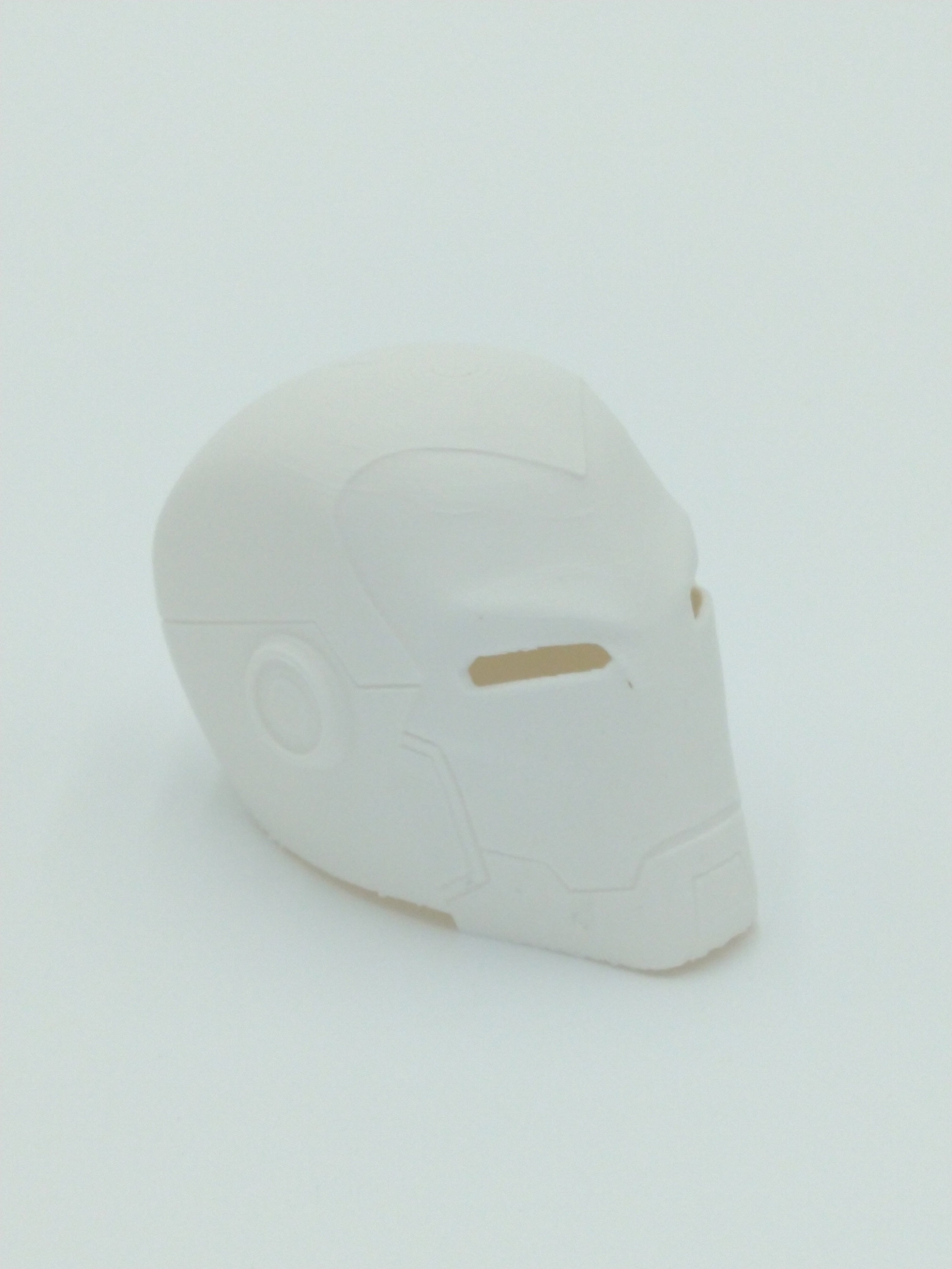 Iron Man Helmet White Miniature Collectible W/display Case 3