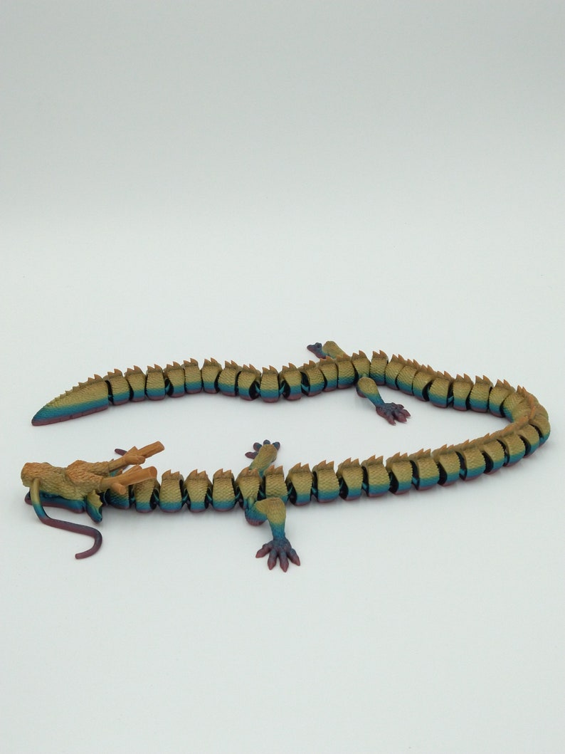 SHENRON DRAGON From DBZ Articulated Flexi Figure 3D Printed Metallic ...