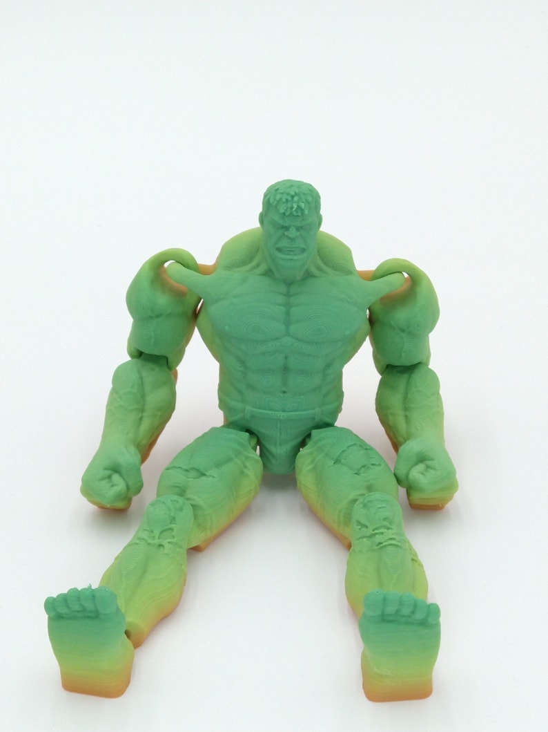HULK Figure Articulated Flexi Rainbow Colors 7.5" 3D Printed Figure - Etsy