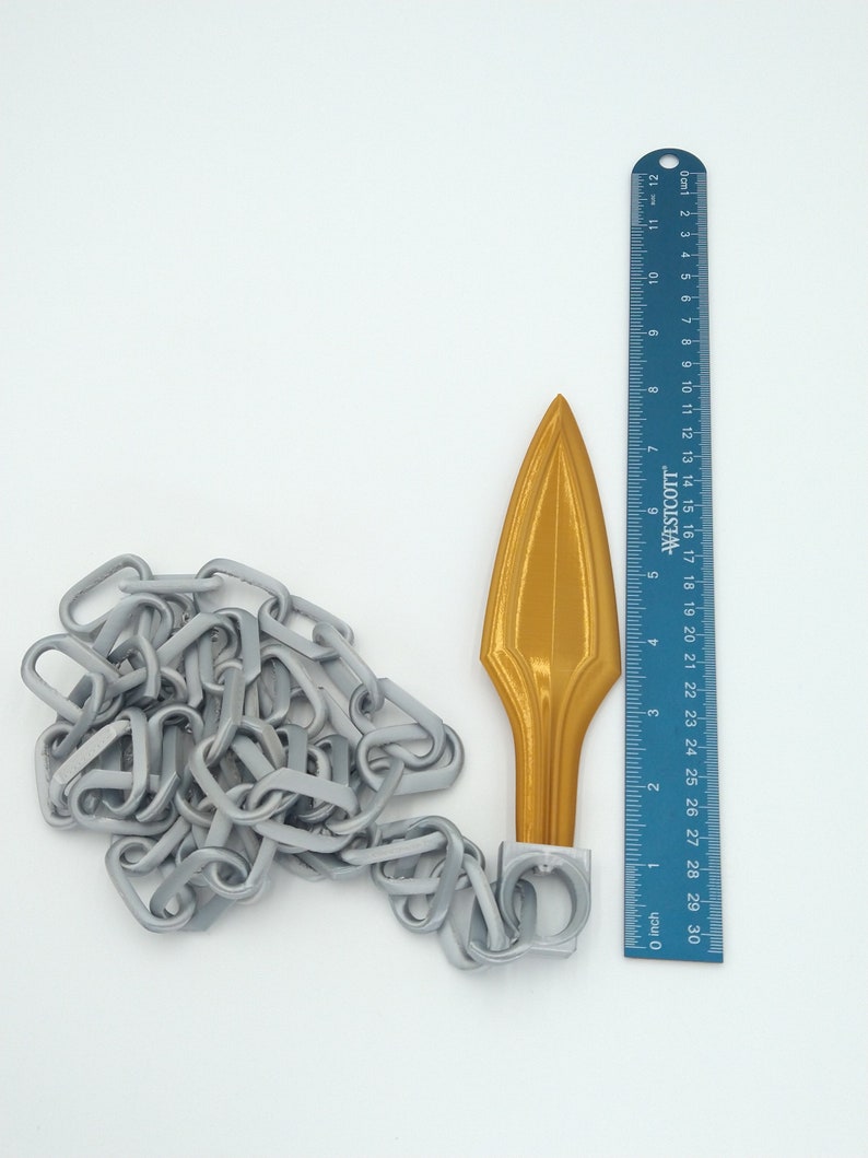 Mortal Kombat Scorpion Kunai With Chains 60 Silver & Gold Multicolor 3D ...