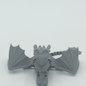 TOOTHLESS Dragon Figure Articulated Flexi 8" 3D Printed Figure - Etsy