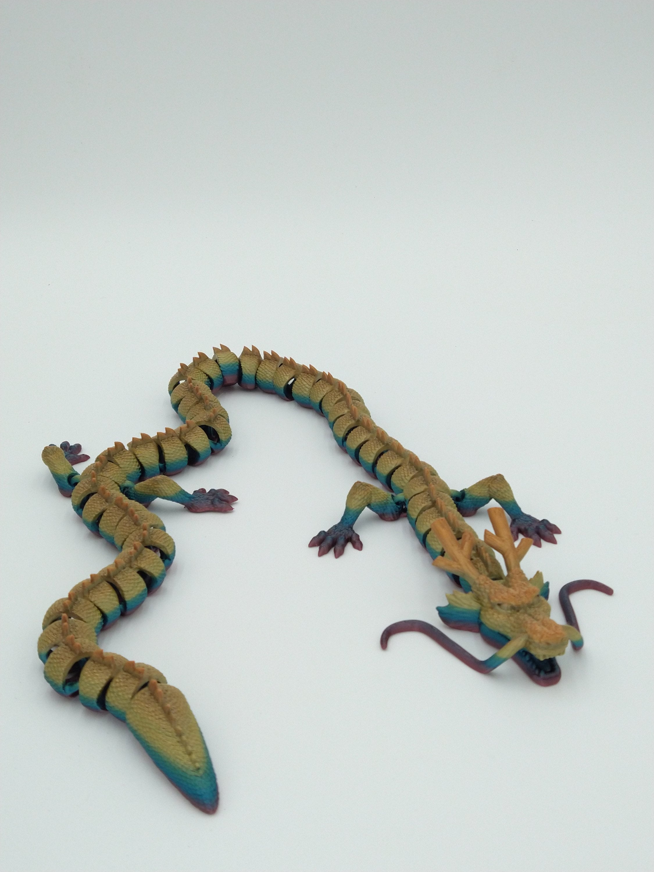 SHENRON DRAGON From DBZ Articulated Flexi Figure 3D Printed Metallic ...