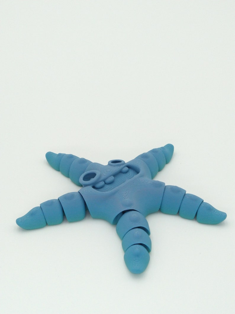 Goofy Starfish Flexi Articulated Figure Rainbow 5" 3D Printed Flexi ...