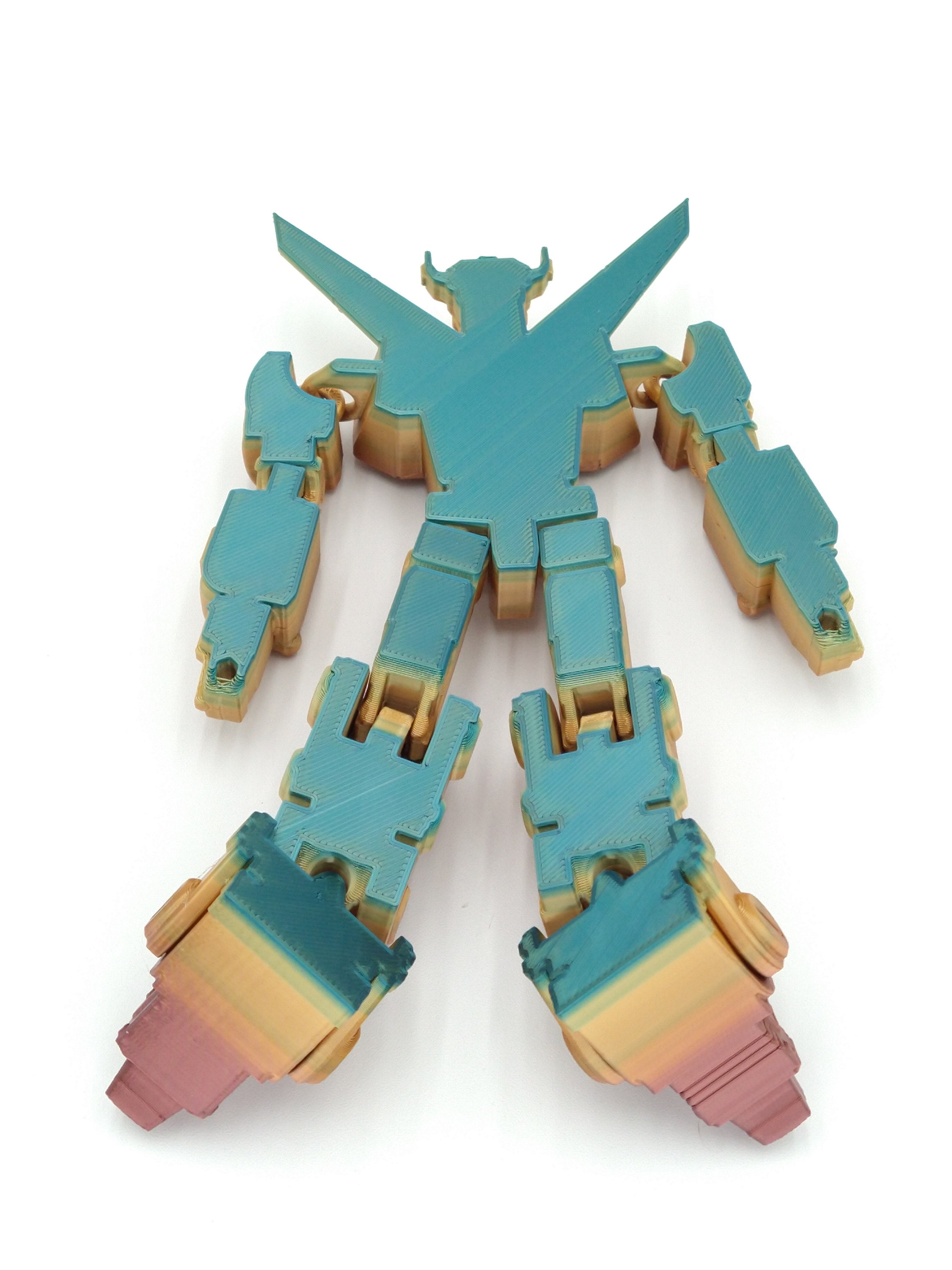 Voltron Figure Articulated Flexi Metallic Rainbow 3D Printed Figure - Etsy