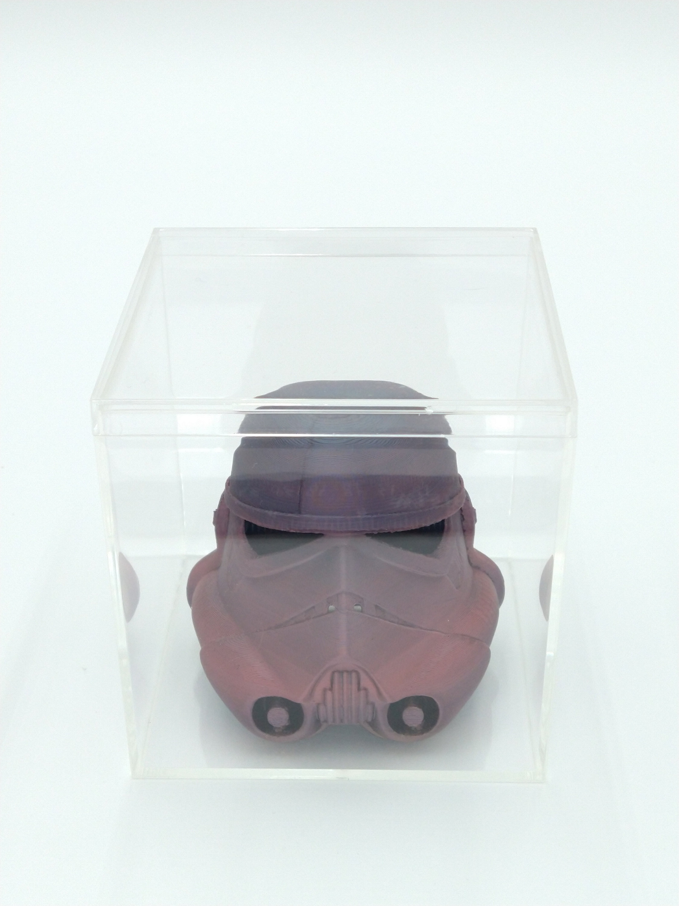 STORMTROOPER Helmet Miniature Collectible 3" W/display Case Rainbow 3d ...