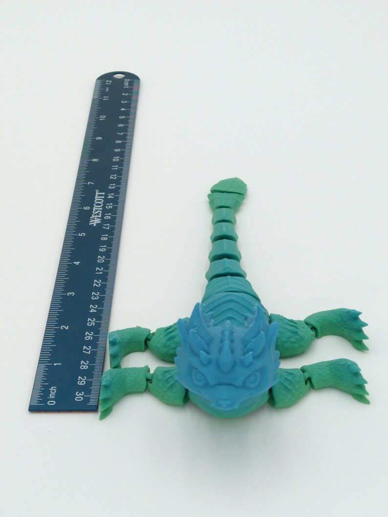 Articulated Cute Dragon Rainbow Colors PLA 7" 3D Printed Figure - Etsy