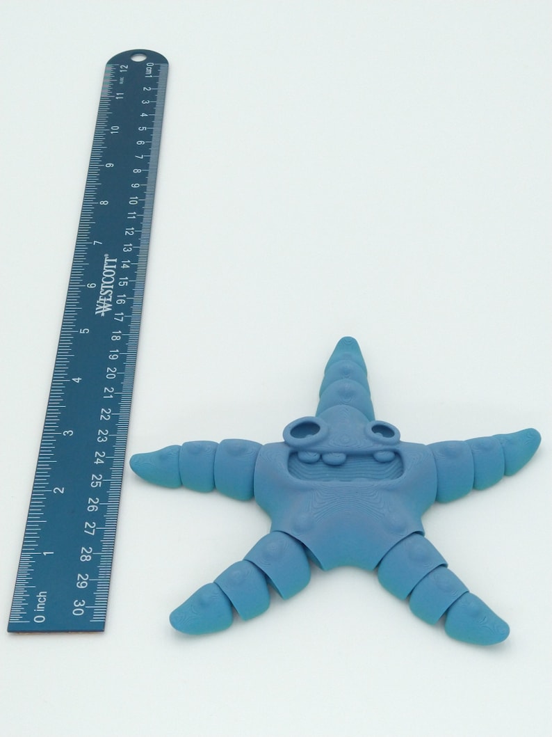 Goofy Starfish Flexi Articulated Figure Rainbow 5" 3D Printed Flexi ...