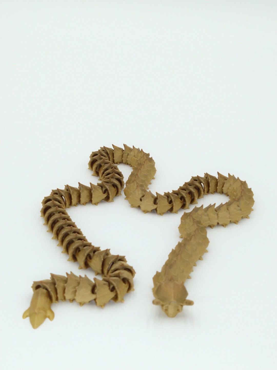 ALIEN WURM WORM Articulated Flexi Figure 3D Printed Metallic Rainbow 24 ...