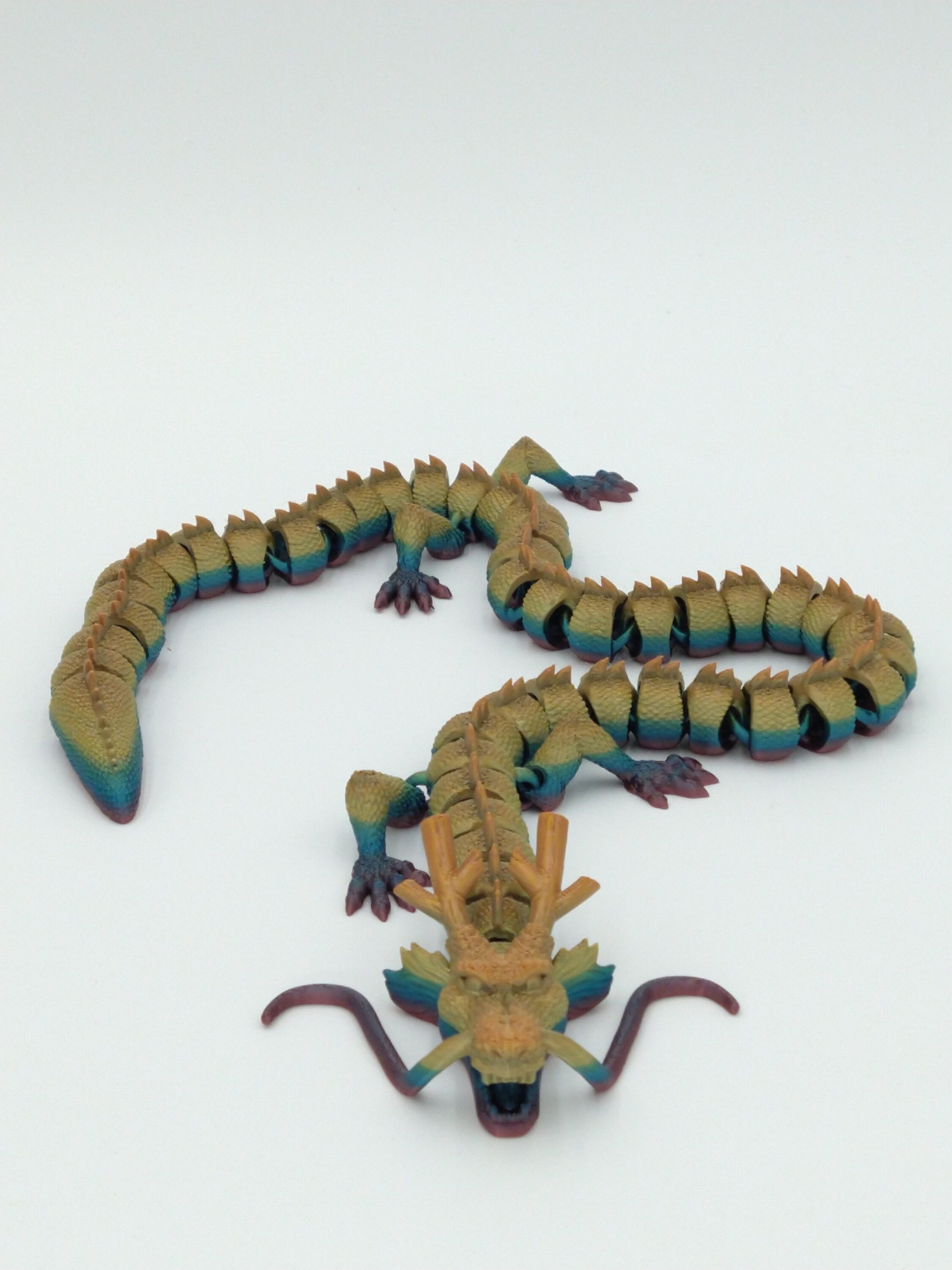 SHENRON DRAGON From DBZ Articulated Flexi Figure 3D Printed Metallic ...