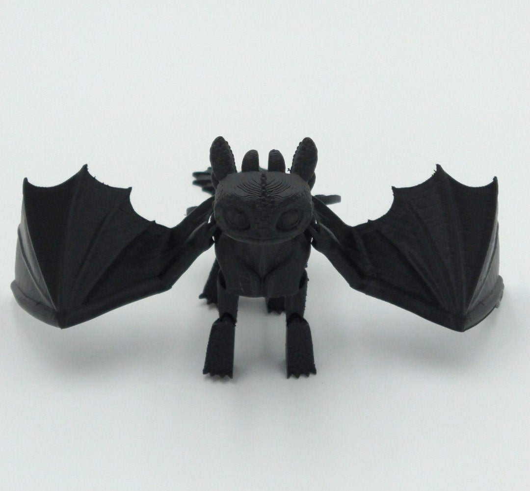 TOOTHLESS Dragon Figure Articulated Flexi 8" 3D Printed Figure - Etsy