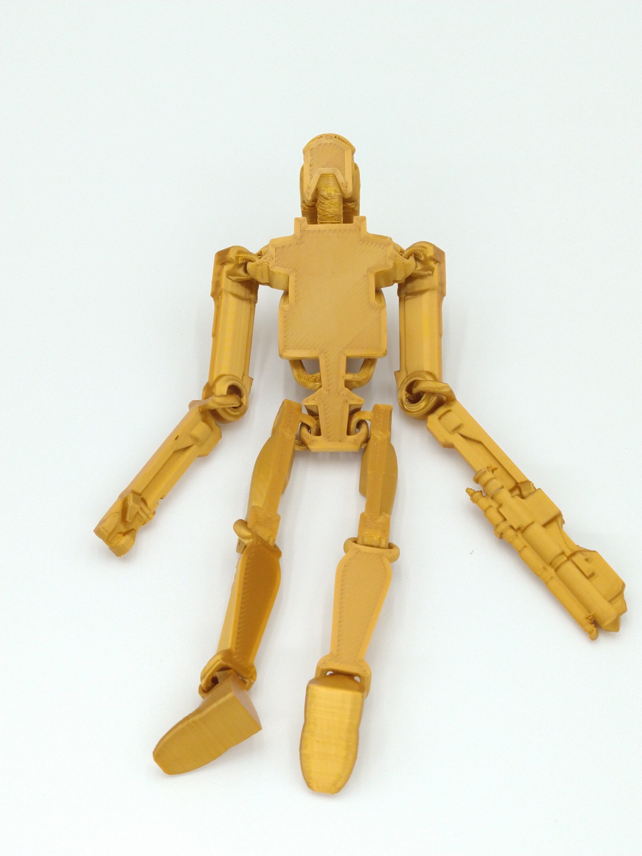 Battle Droid Figure Articulated Flexi Gold 3D Printed Figure - Etsy