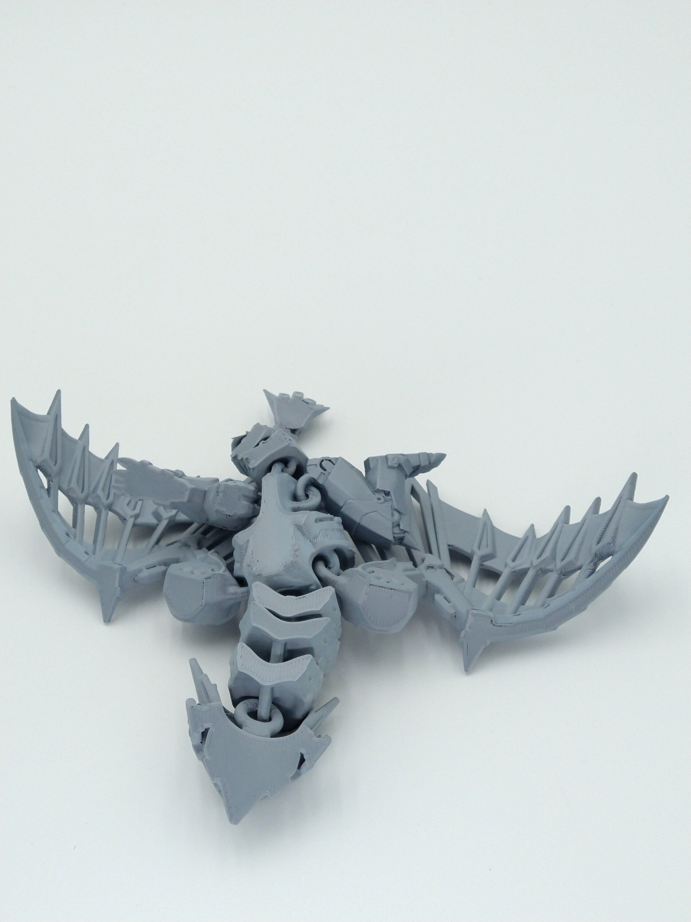 MECHA MECH DRAGON Miniature Tabletop D&D Figure Articulated Flexi 4 3D ...