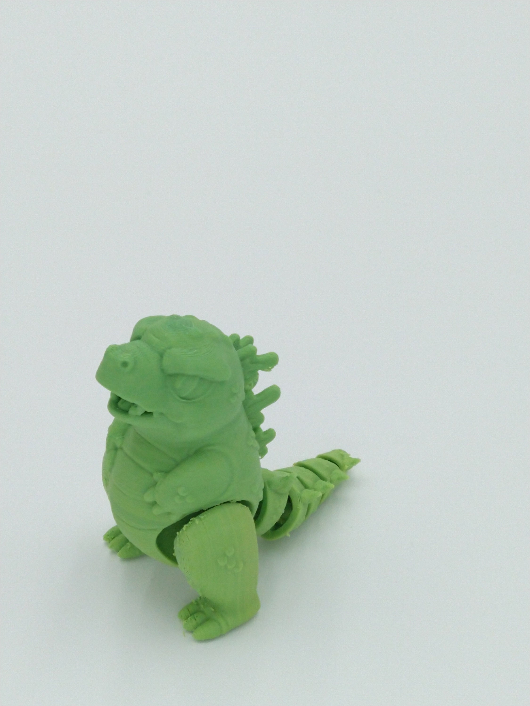 BABY GODZILLA Figure Articulated Flexi Rainbow Colors 3" 3D Printed ...