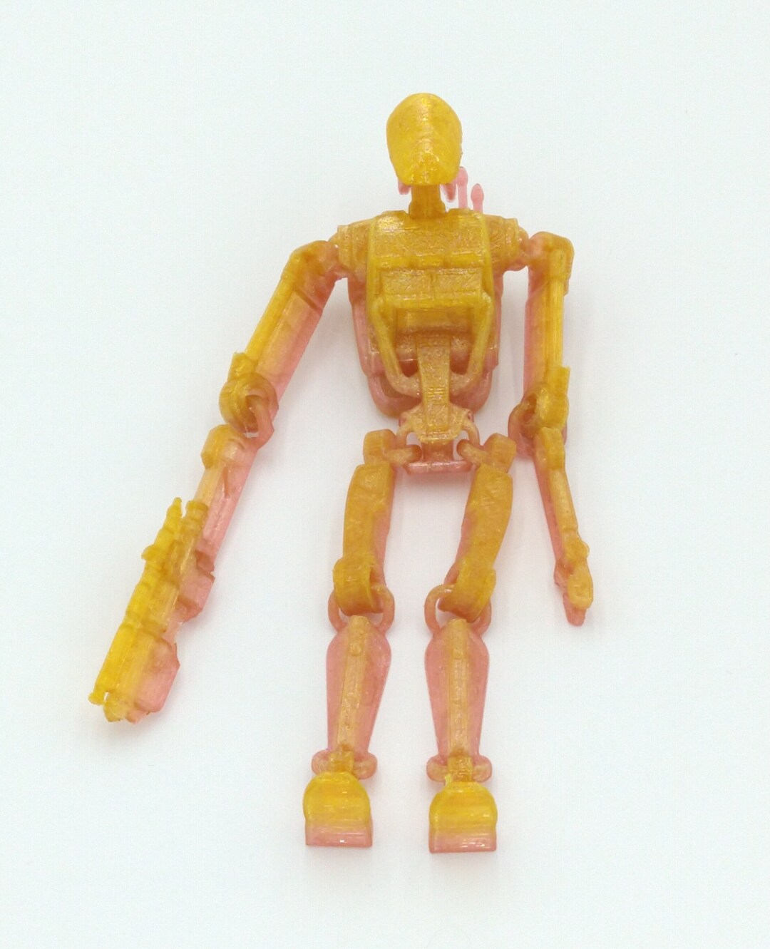 Articulated SQUISHY Battle Droid W/backpack Rainbow 6" 3D Printed ...