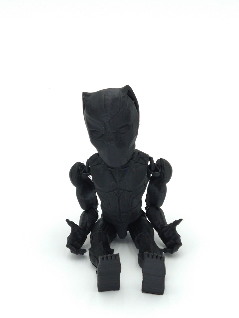 BLACK PANTHER Articulated Figure Flexi 7" Black 3D Printed Figure - Etsy