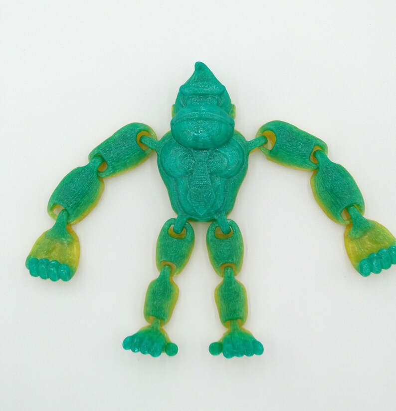 Articulated SQUISHY Donkey Kong Rainbow Colors 6" 3D Printed Figure TPU ...