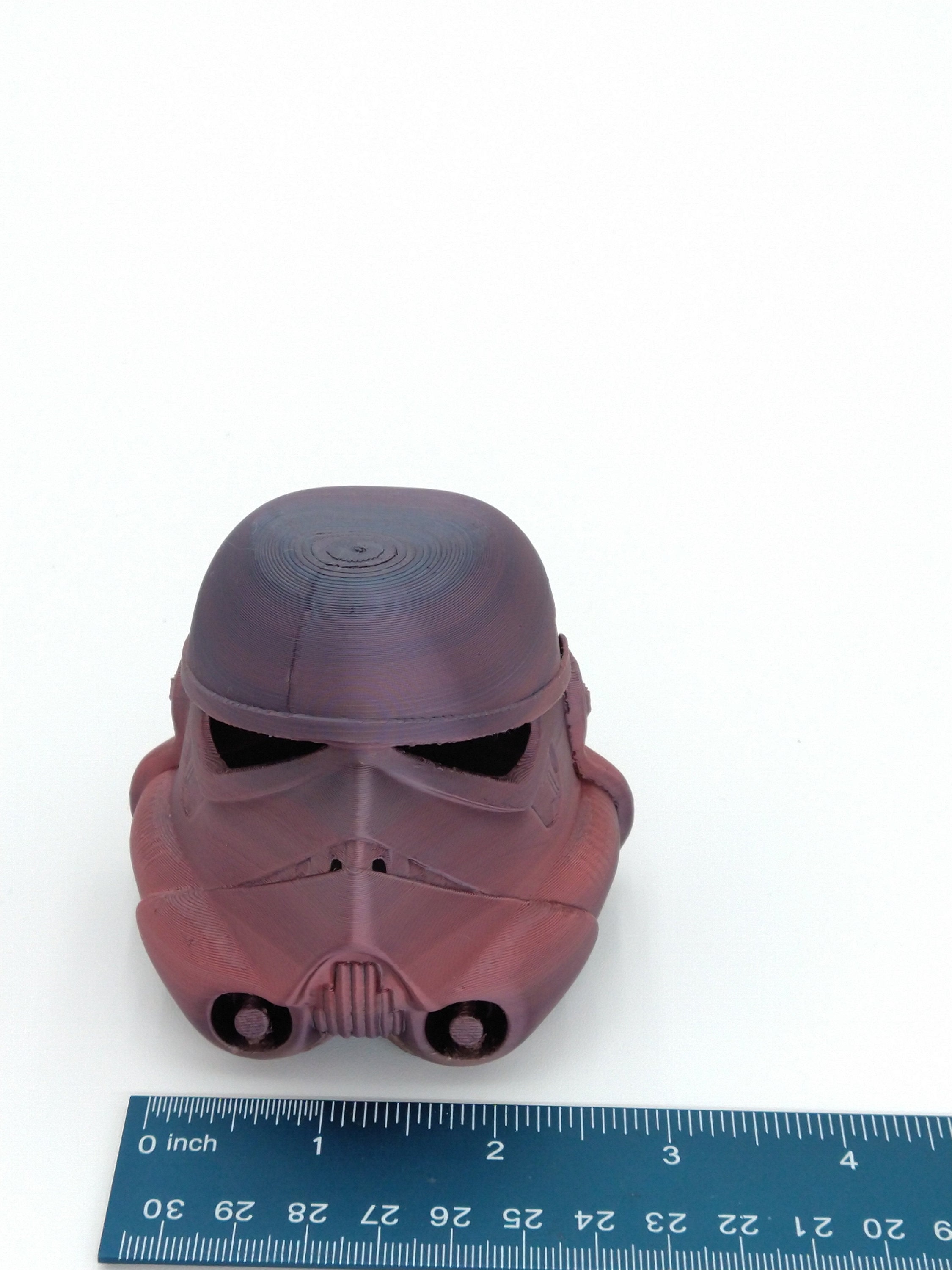 STORMTROOPER Helmet Miniature Collectible 3" W/display Case Rainbow 3d ...