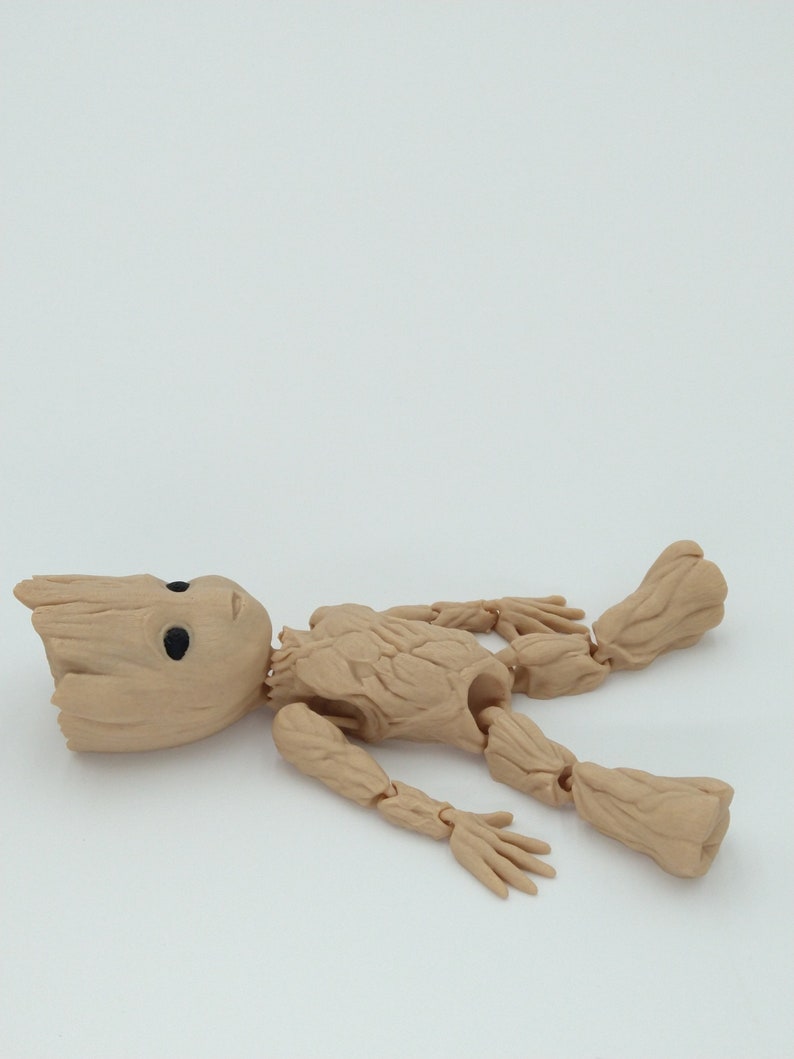 BABY GROOT Figure Articulated Flexi Wood PLA Multi Color 3D Printed ...