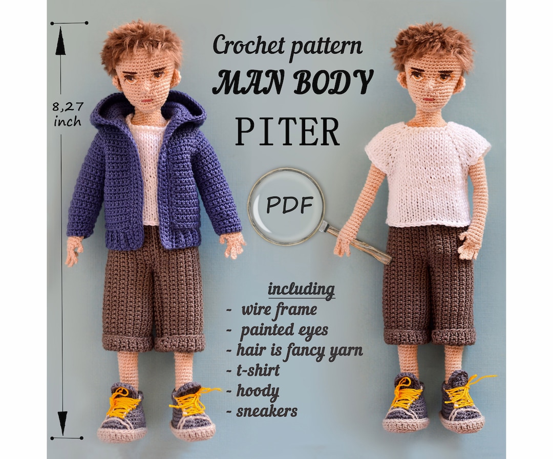 Crochet Doll Male Boy Pattern - Etsy