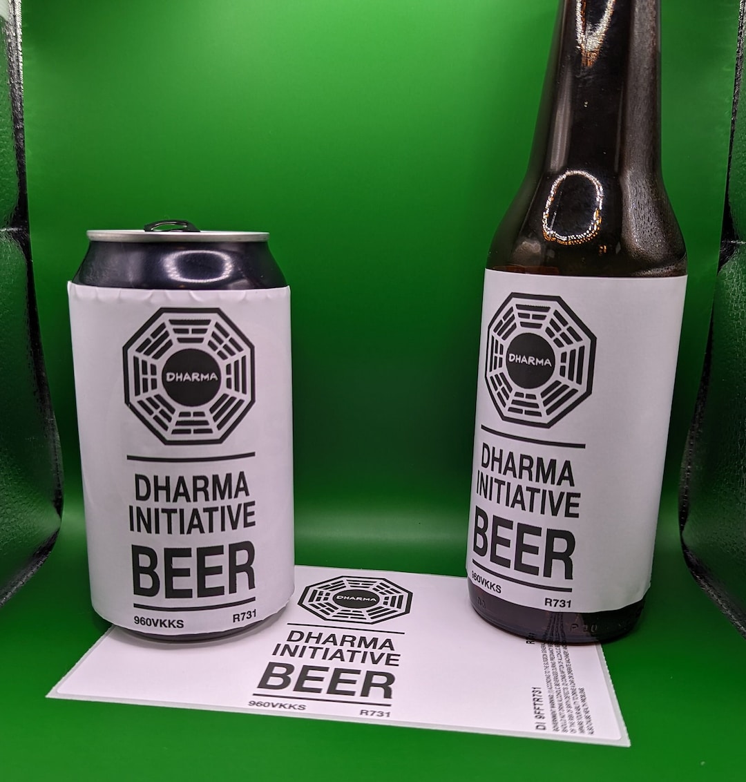 DHARMA Initiative Labels Beer Can/bottle From "lost" - Pack of 12 - Etsy