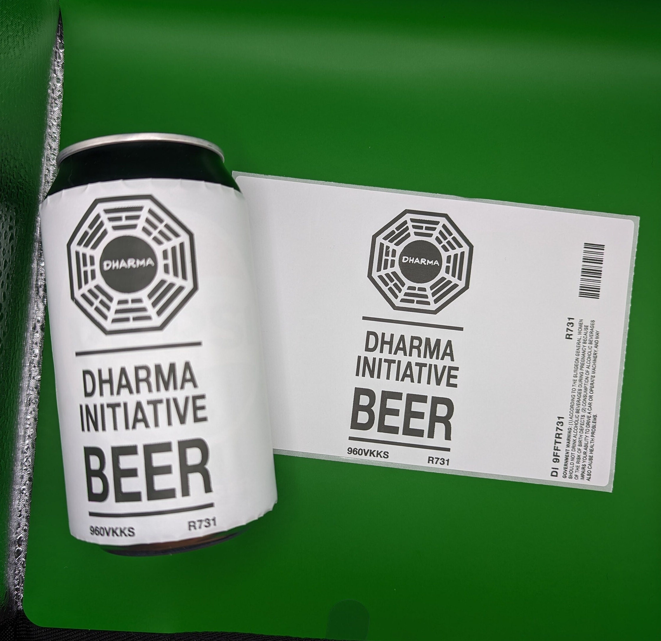 DHARMA Initiative Labels Beer Can/bottle From "lost" - Pack of 12 - Etsy