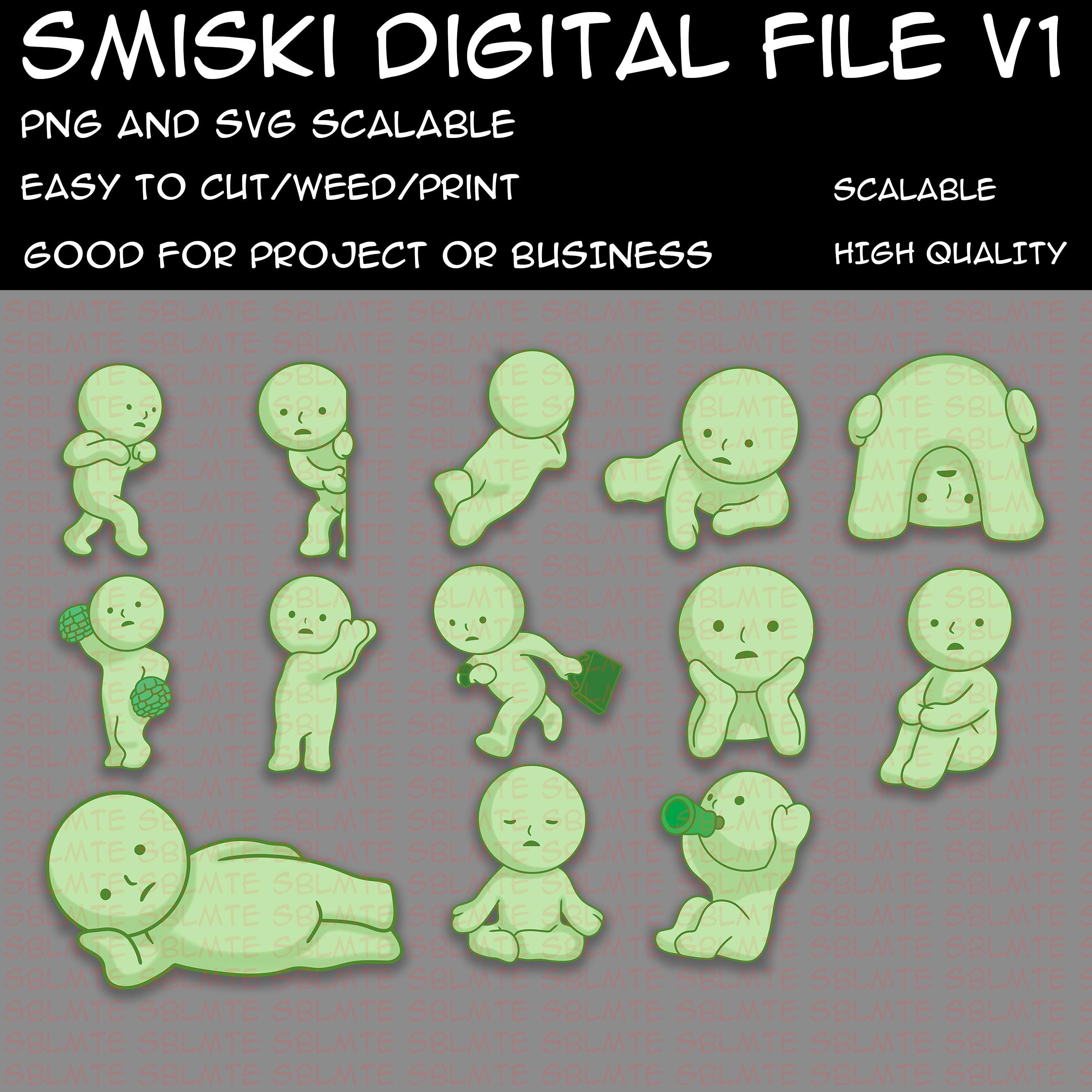 Smiski Digital File, Ready to Print and Cut Png - Etsy