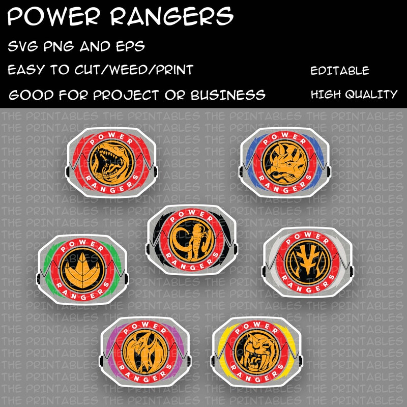 Power Rangers Svg - Etsy