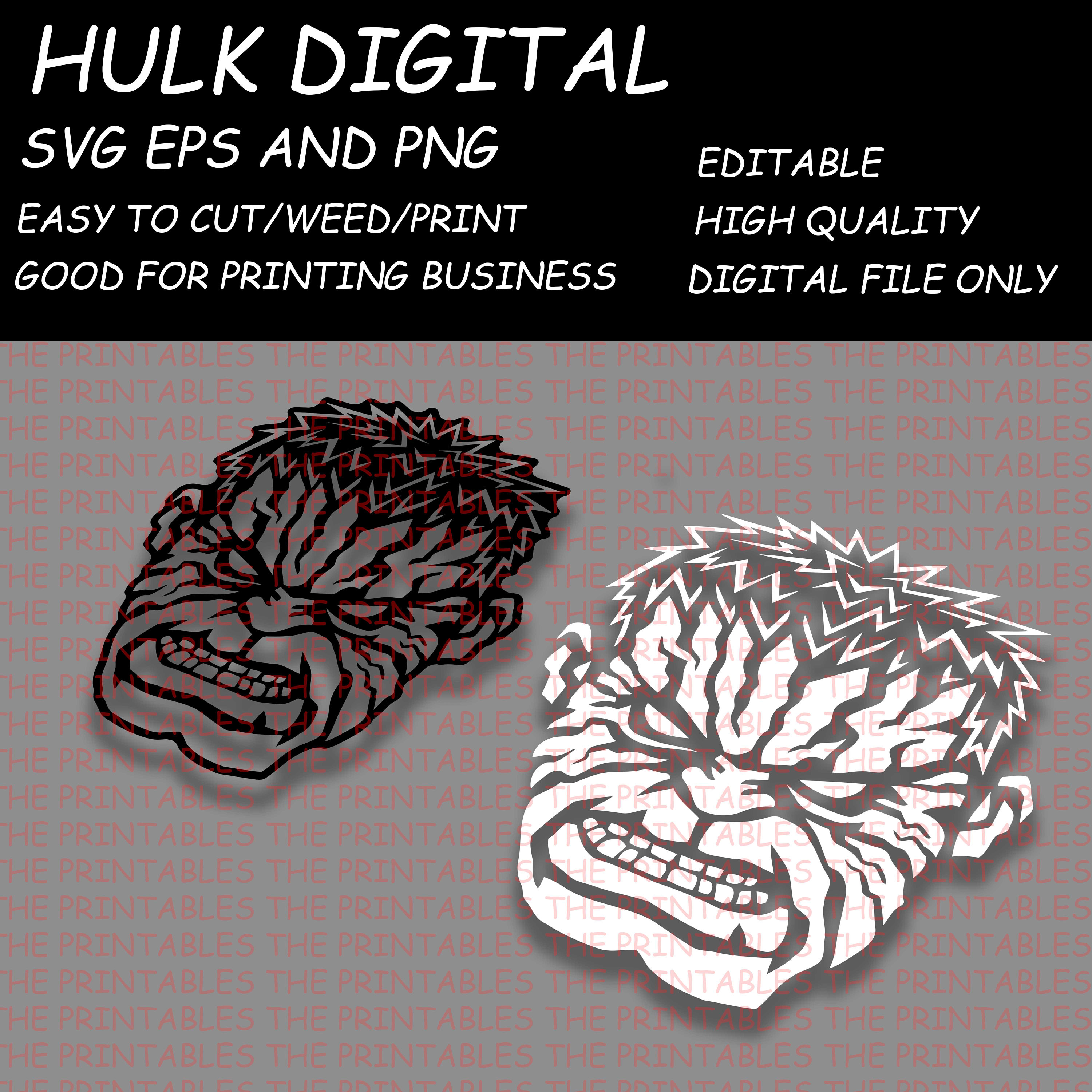 Hulk Minimalist, Digital Files, Ready to Print and Cut - Etsy