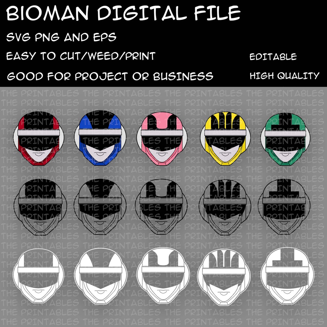 Bio Man Sentai Svg Png Digital File Symbols, Instant Download - Etsy