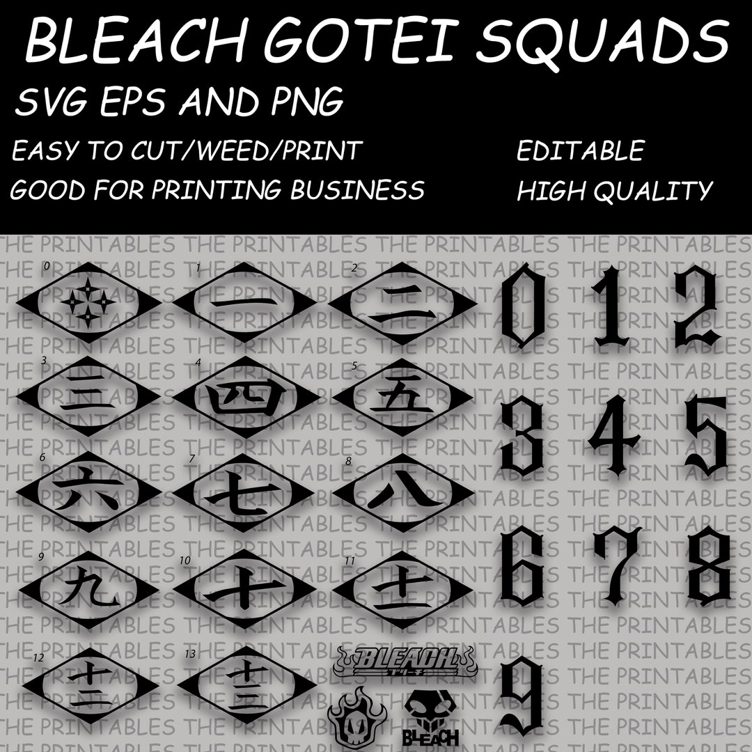 Gotei Squads Decal Digital Design - Etsy