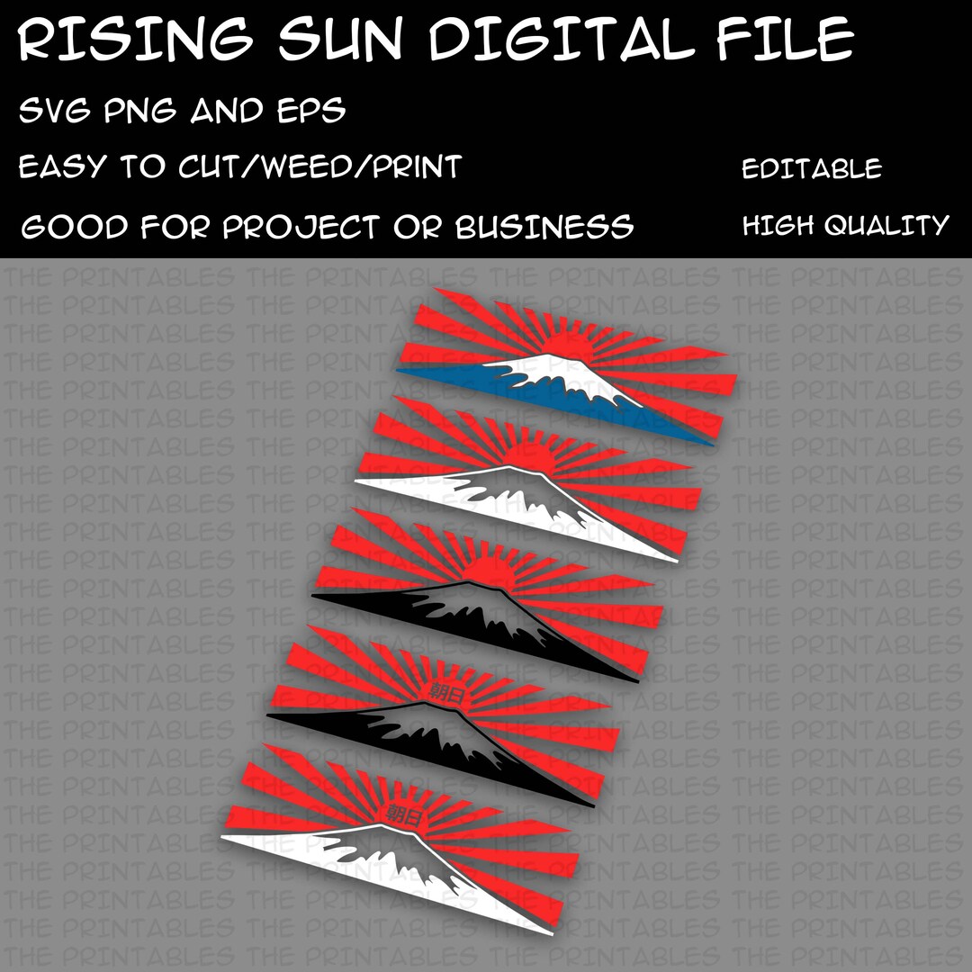 Rising Sun Digital Files Ready to Cut and Print - Etsy