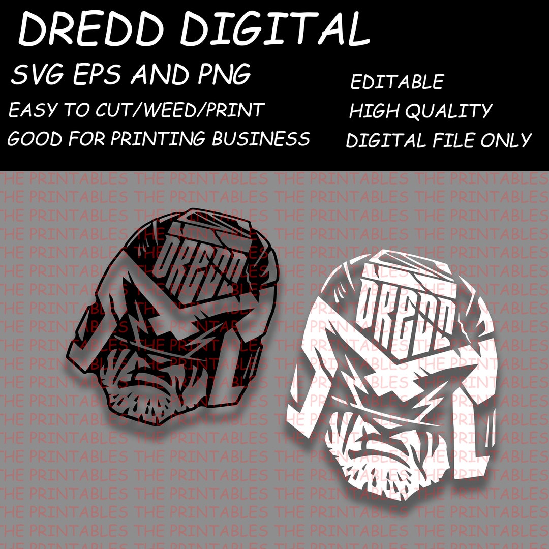 Dredd Minimalist, Digital Files, Ready to Print and Cut - Etsy