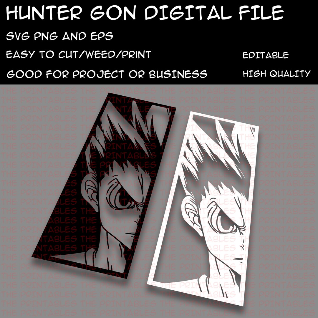 Hunter Boy Sticker and T-shirt Design Anime Svg File - Etsy