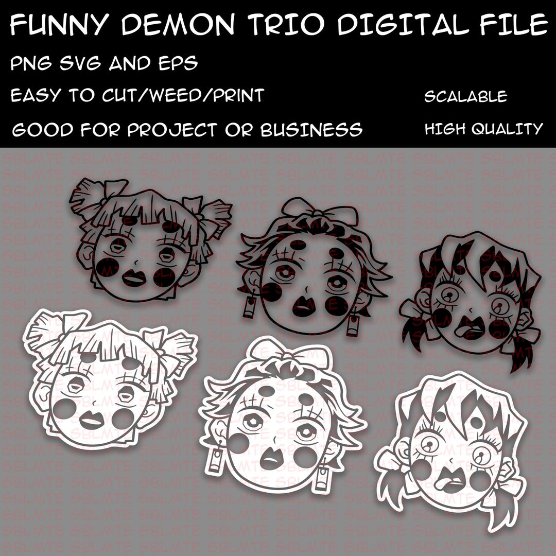 Beautiful Demon Girls Digital File - Etsy