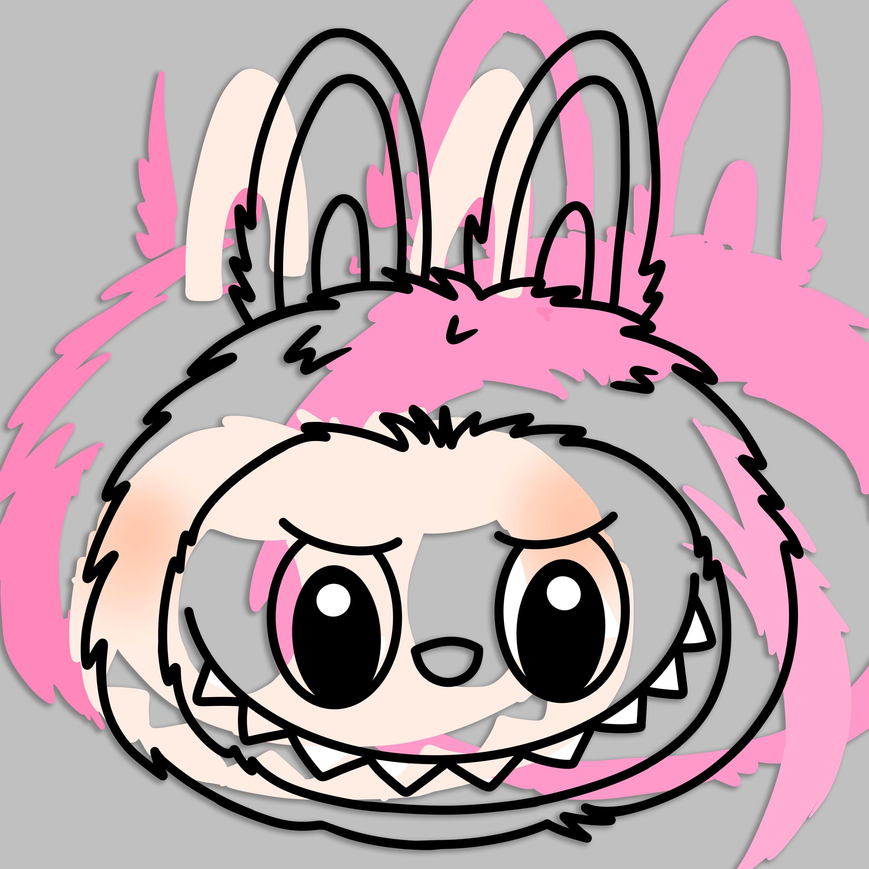 Archivo digital de diseño de cara de Labubu, listo para imprimir y ...