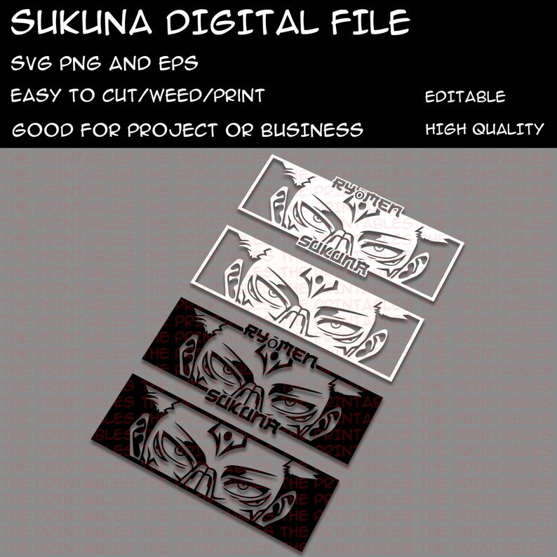 Jjk King of Curses Decal Sticker Anime Digital File Svg - Etsy